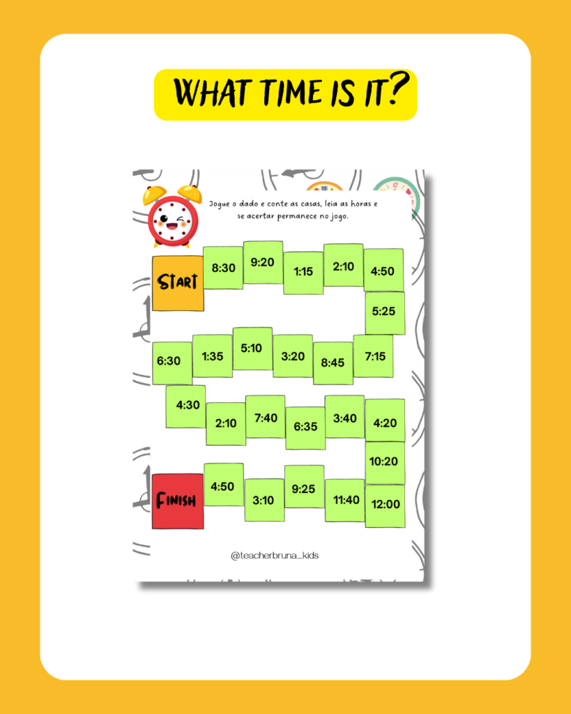 Board Game – KIT – Teacher Bruna Kids – Playful English