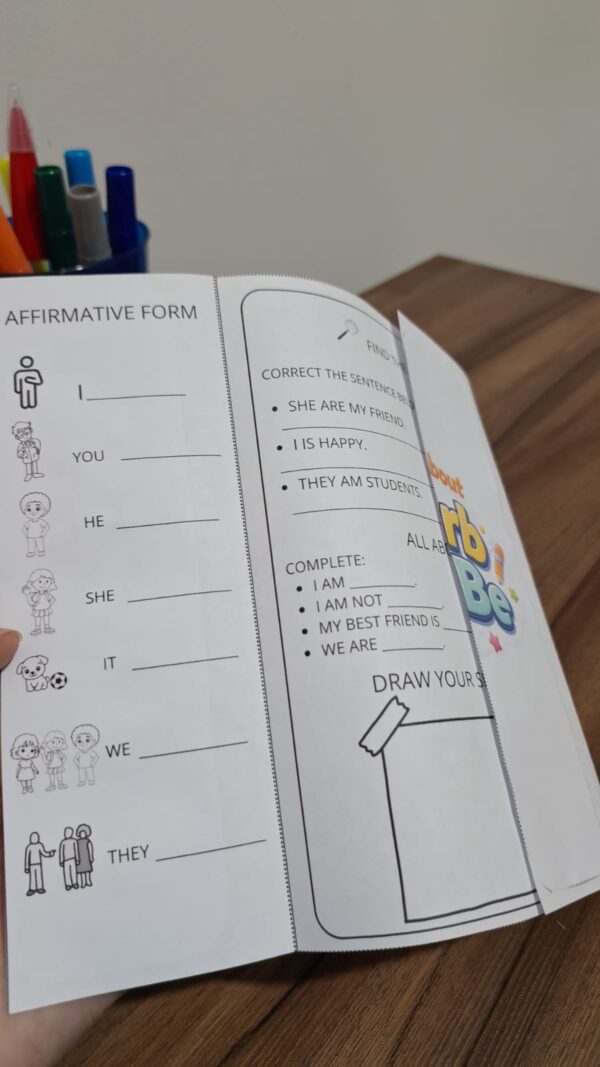 Lapbook – Verbo To Be – Teacher Bruna Kids – Playful English